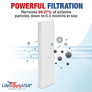 LifeSupplyUSA True HEPA Filter Replacement Compatible with AeraMax 90, 100, DX5 Air Purifier