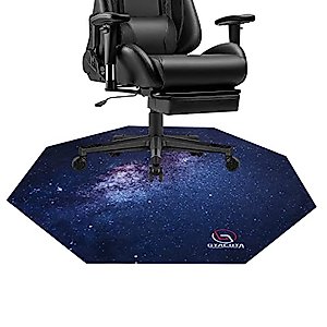 GTACOTA Office Chair Mat Gaming Chair Mat for Hardwood Floor Noise Cancelling Gaming Chair Mat 39 Inch Anti-Slip Gaming Floor Mat Scratch Resistant Mat for Office Chair Octagon Carpeted Mat