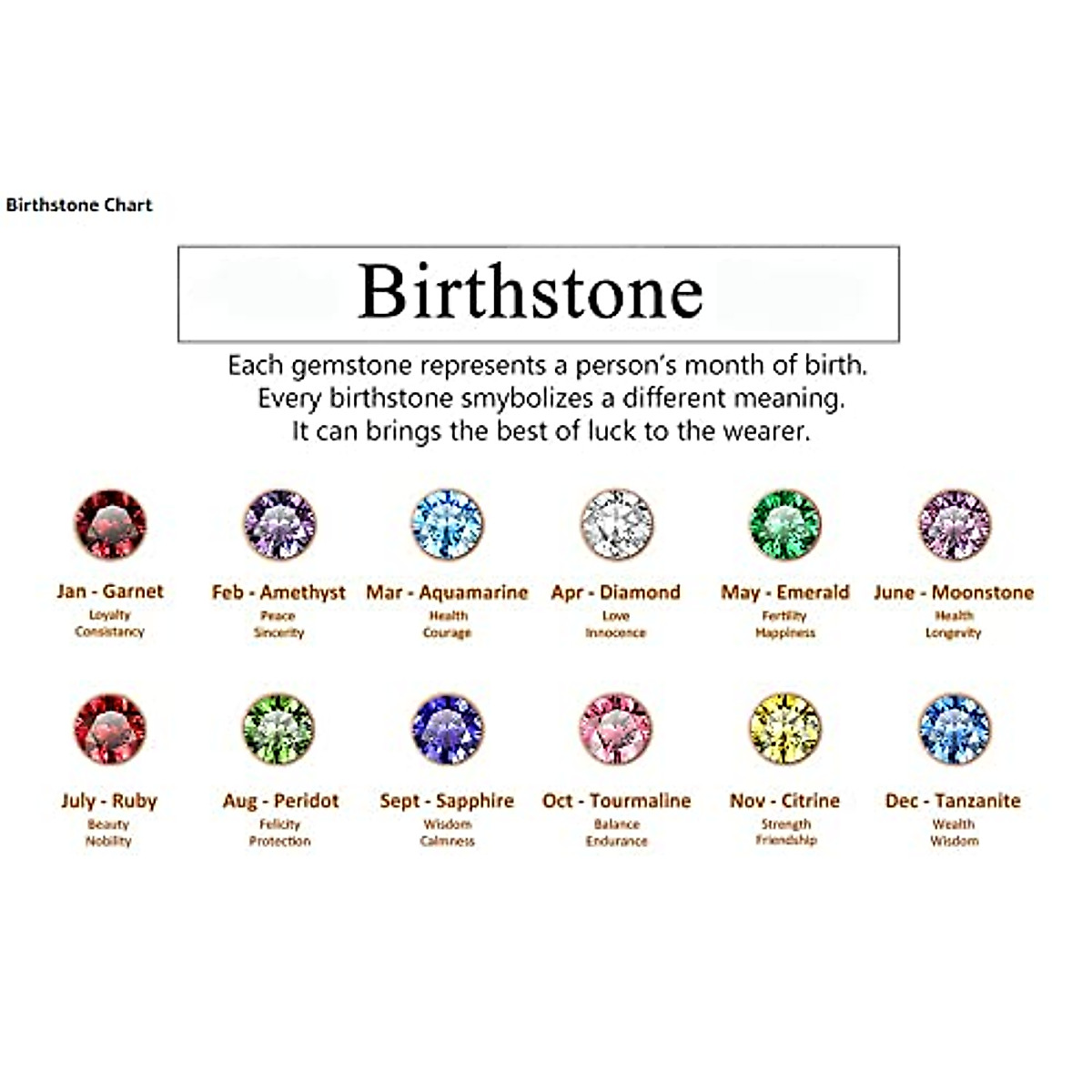 LIKGREAT Hebrew Inscription Birthstone Necklace 12 Tribes of Israel Breastplate Amulet Pendant Judaic Hoshen High Priest Jewelry (gold tone)