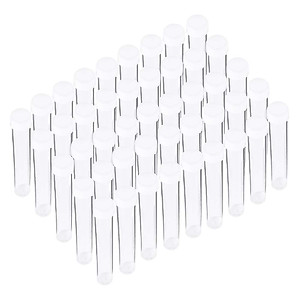 Craftdady 200Pcs Clear Plastic Tube Bead Containers Transparent Storage Test Tubes with Caps 2.99x0.53" (76x13.5mm)