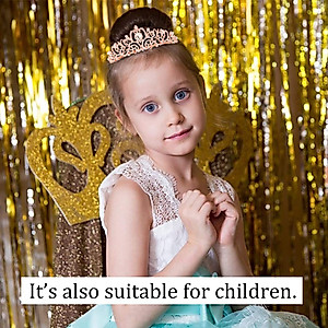 "Birthday Queen" Sash & Rhinestone Tiara Set COCIDE Rose Gold Birthday Sash and Tiara for Women Birthday Decoration Kit Rhinestone Headband for Girl Glitter Crystal Hair Accessories for Party