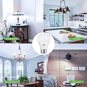 YAOHENG A19 LED Light Bulb, 9W(60W Equivalent) LED Bulbs, E26 Standard Base, 5000K Daylight, 800 Lumens, Dimmable 9W Bright White Light Bulbs for Home Office (16-Pack)