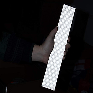 STARREY Flexible Reflective Tape White Silver 1 Inch X 15 Feet High Intensity Grade DOT-C2 Safety Tape Waterproof Conspicuity Trailer Reflector