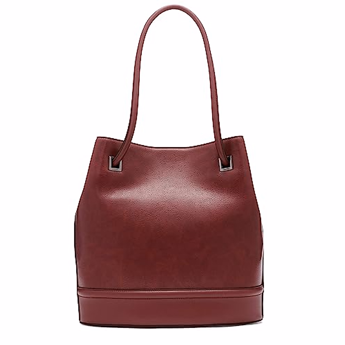 Calvin Klein Women's Ash Tote Bag – North/South, Vegan Leather, 2 Pockets, Deep Rouge, One Size