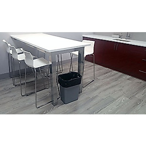 Janico 1037GY 10 Gallon Waste Basket,Grey