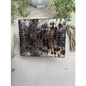 Genuine Original Crocodile Alligator Leather Skin Bifold Wallet for Men