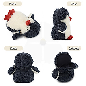 Ynport Novelty Chicken Purse for Women Cute Fluffy Penguin Sheep Animal Shoulder Bag Funny Cute Cartoon Crossbody bag