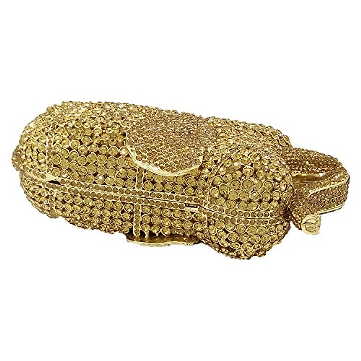 Boutique De FGG Gold Elephant Evening Clutches Bags Metal Minaudiere Handbags Clutch Bridal Wedding Party Purse