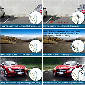 Car Backup Camera, 170 Degree Wide Angle Rear View Camera, HD Night Vision Reverse Camera, IP69K Waterproof License Plate Backup Camera for Vehicle, SUV, RV, Pickup Trucks, Van