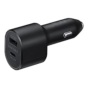 SAMSUNG Super Fast Dual Car Charger (45W+15W) Two Ports EP-L5300 Black