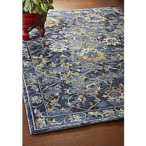 LR Home Gala Collection Area Rug, 4' x 6', Indigo Multi