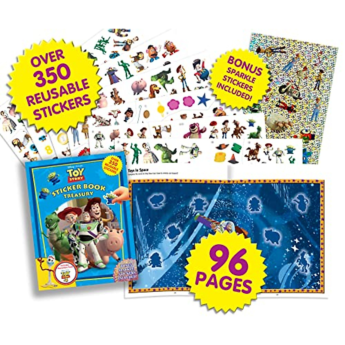 Disney / Pixar Toy Story Sticker Book Treasury - Activity Books for kids, 350 reusable stickers, 96 pages of fun