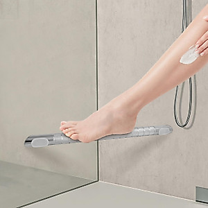 Kalnweis Shower Foot Rest,Shower Foot Rest for Shaving Legs,Metal Footstool for Corner of The Bathroom,Wall Mounted Stainless Steel Shower Step(GH-15)