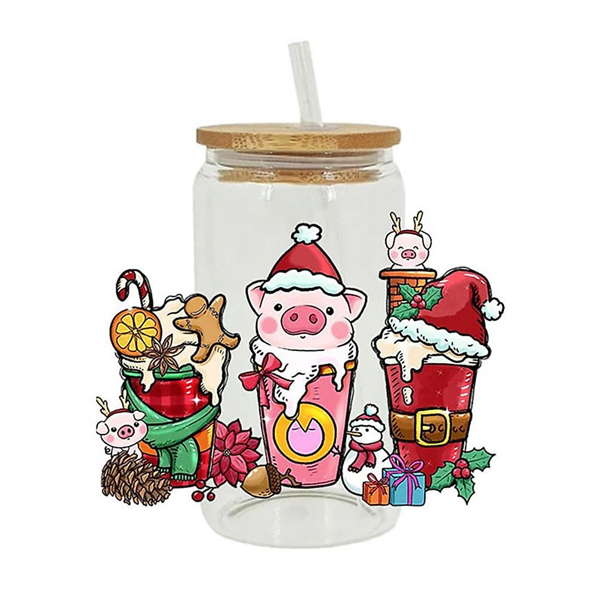 UV DTF Cup Wrap Transfer Sticker for Glass Coffee Cups,Anmial UV DTF Cup Wrap Transfer Cup Stickers Clear Film Transfer Paper Mug Stickers Waterproof DIY Rub on Transfers for Crafts Decals