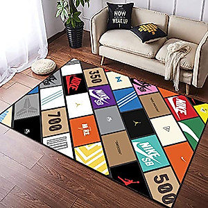Sneakers, Sneakers Doormat, Sneakers Rug, Shoes Box Rug, Street Fashion, Flying Mat, Sneaker Room Decor, Living Room Rug, Popular Rug pe343 (2.6x3.9 feet - 80x120 cm)