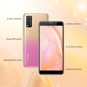 Unlocked Cell Phone，Y77 aderroo Android Smartphone, 5.72-inch IPS Full-Screen，Front and Rear Cameras，1GB RAM 8GB ROM，Only Supports Dual SIM Card Frequency Band of 3GWCDMA：850/2100MHZ（red）
