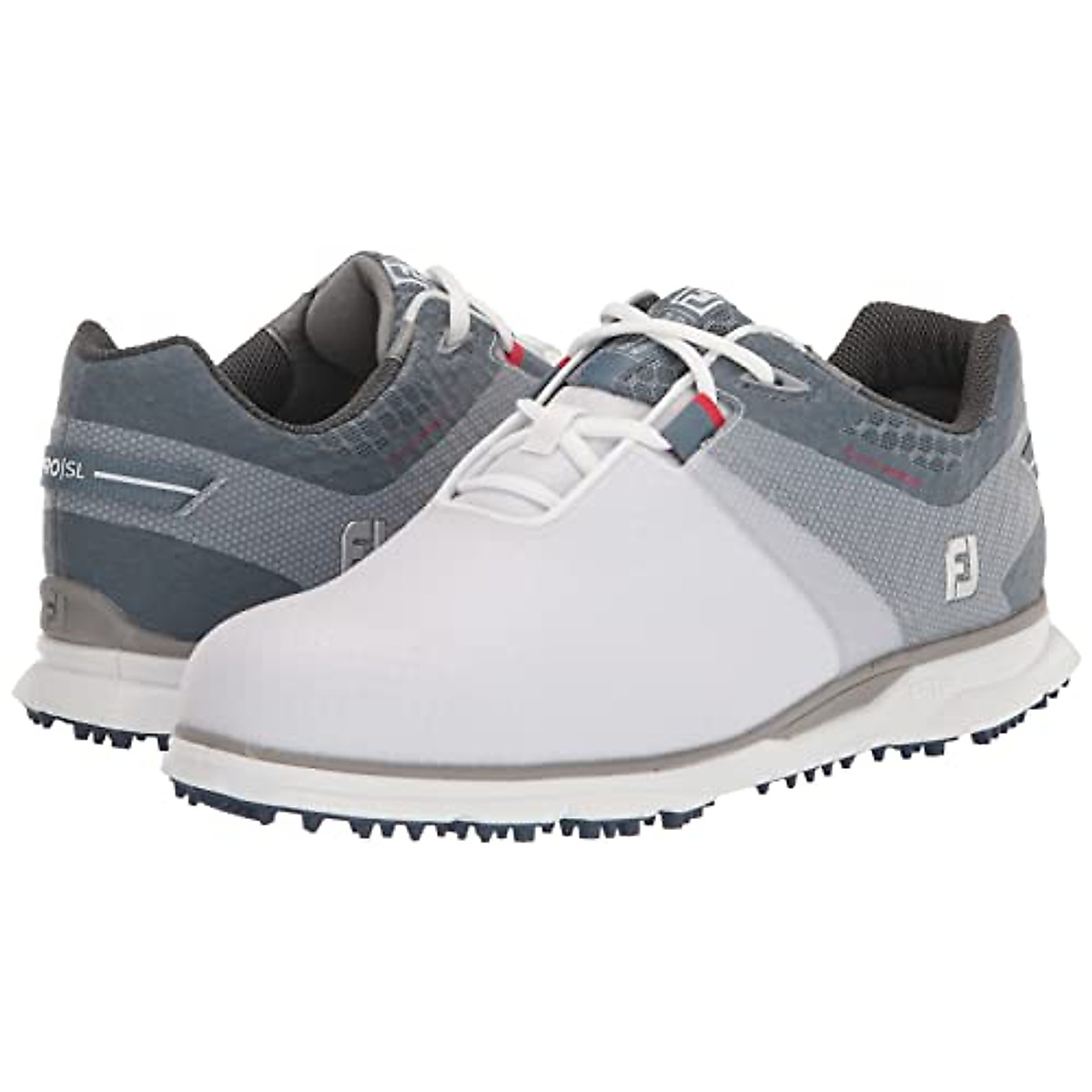 FootJoy Men's Pro|sl Sport Golf Shoe, White/Blue Fog, 10