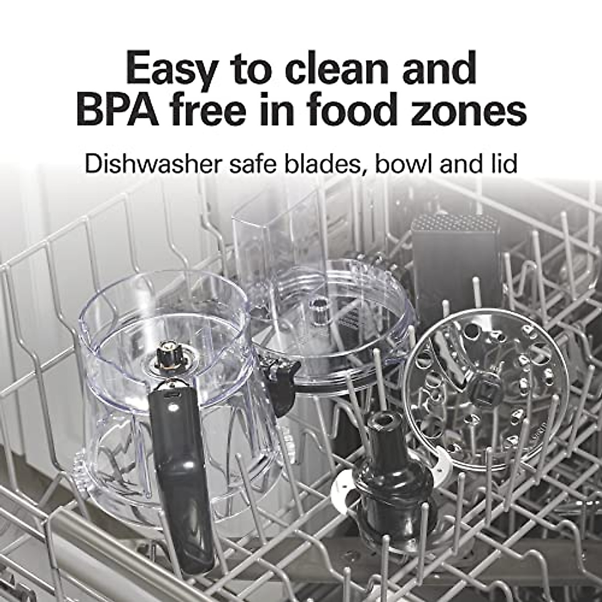 Hamilton Beach Stack & Snap 4-Cup Mini Food Processor & Vegetable Chopper, 250 Watts, for Slicing, Shredding, and Puree, Black (70510)