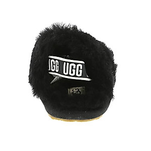 UGG Kids' Fluff Yeah Slide Slipper, Black, 2