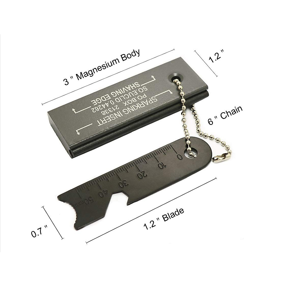 Fire Starter, Easy to Ignite Magnesium Flint for Camping/Hiking/Emergency (2 Pack)