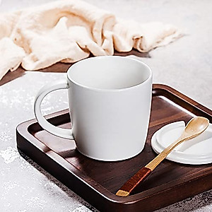 Corikee 330ML 11.2OZ White Ceramics Mug for Coffee/Tea/Water/Latte