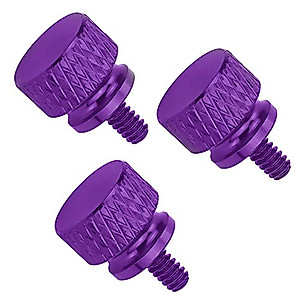 YATENG 10-pcs Anodized Aluminum Computer Case Thumbscrews (6-32 Thread) for Computer Cover/Power Supply/PCI Slots/Hard Drives DIY Personality Modification & beautification (Purple)