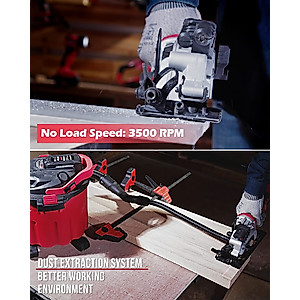 PowerSmart 5.8 Amp 4-1/2 Inch Mini Circular Saw with 4 Blades for Woods, Tile, Soft Metal and Plastic