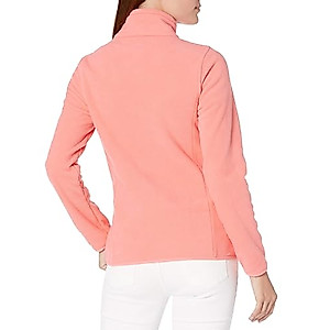 Amazon Essentials Women's Classic-Fit Long-Sleeve Quarter-Zip Polar Fleece Pullover Jacket - Discontinued Colors, Coral Pink, X-Large