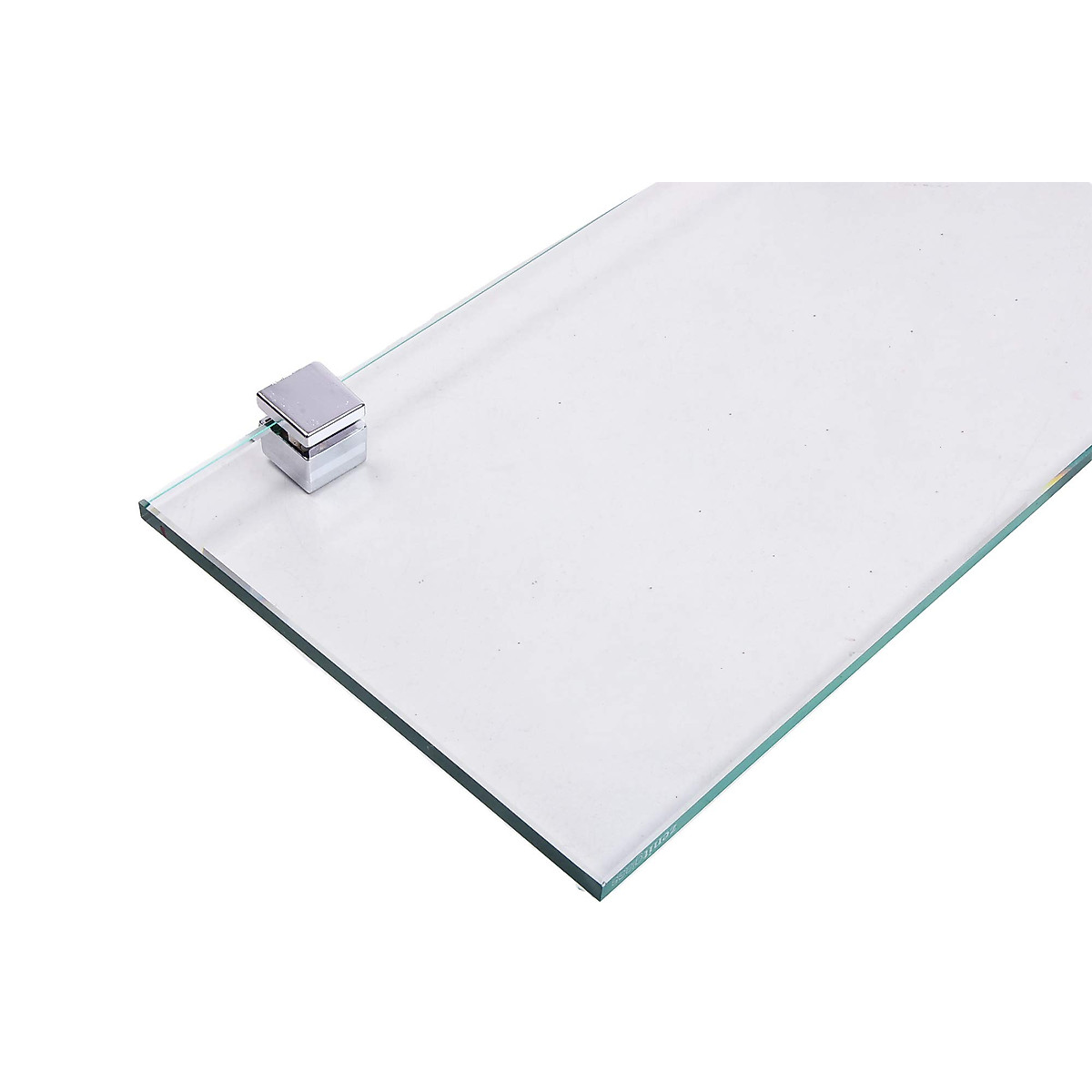 zenit glass | Rectangle Floating Shelf Glass | Tempered Clear Glass | Home Decor Organizer Shelf for Bedroom, Living, Kitchen, Bathroom, Office | 24 x 6”