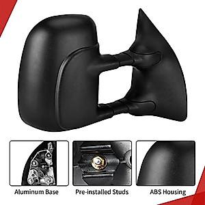 YITAMOTOR Tow Mirrors Compatible with 1999-2016 Ford F250 F350 F450 F550 Super Duty, 2001-2005 Ford Excursion Maually Adjustable Pair Set