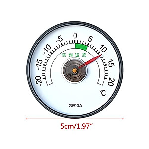 CAZSTYK 50mm Car/Refrigerator -20 to 50℃/-20 to 20℃ Dial Temperature Gauge