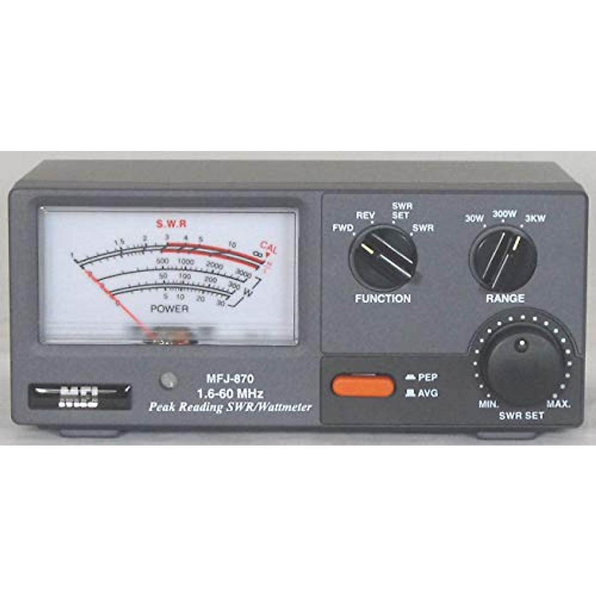 MFJ-870 SWR meter, 1.8-60MHz, 30/300/3000W
