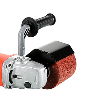 HaTur Electric Burnishing Polishing Machine Handheld Wheel Polisher Sander Wire Drawing Machine for Stainless Steel Metal Wood, 110V 1400W, 8 Speed Adjustable