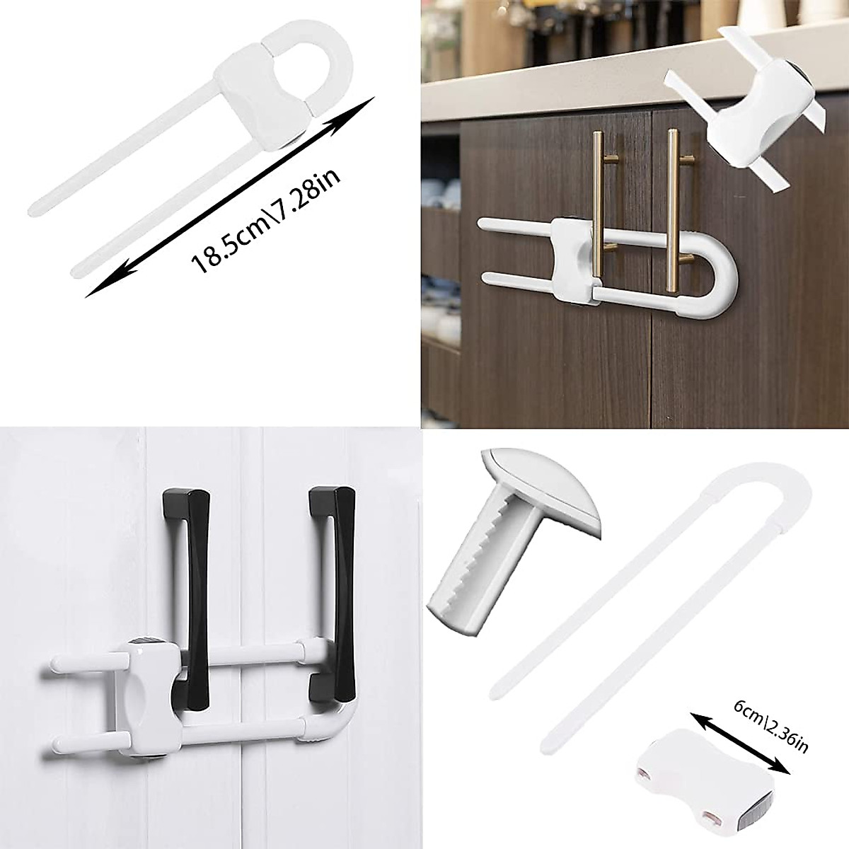 22 pcs Child Safety Lock and Corner Protector Outlet Cover, 8 pcs Strap Locks Baby Proofing Cabinet Locks for Fridge Drawers Dishwasher, 4 pcs Table Corner Guards and 10 pcs Electric Plug Protector