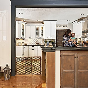 Position & Lock Baby Gate, Pressure-Mounted, Farmhouse Collection