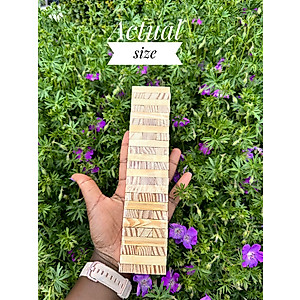 MUCHAI Innovations Stackable Wood Blocks GuestBook | 72 Blank Pieces Plus Sign | Wedding Baby Bridal Shower Birthday Party Game - Build Memories Names Message Wishes Advice Deco (Love)
