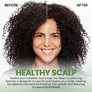 AtOne with Nature Hair and Scalp Conditioner - Hair SuperGro with Aloe Vera & Rosemary Extracts for Dry Hair 5.5 Oz