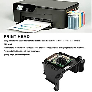 Yoidesu Print Head Replacement for HP Deskjet for 3070 3520 5525 4620 5520 5510 4615 Printers, Wear Resistant Nozzle Printer ABS Printhead Printer Replacement Parts