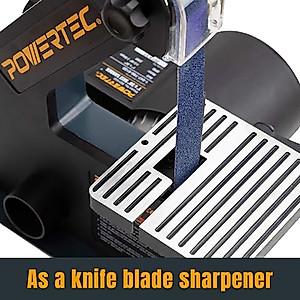 POWERTEC 1 x 30 Inch Zirconia Sanding Belts, 3 Each of 24/36/60/100/ 120 Grits, 15PK, Belt Sander Sanding Belt Assortment for Bench Sander, Belt and Disc sander, Woodworking, Metal Grinding (41300-1Z)