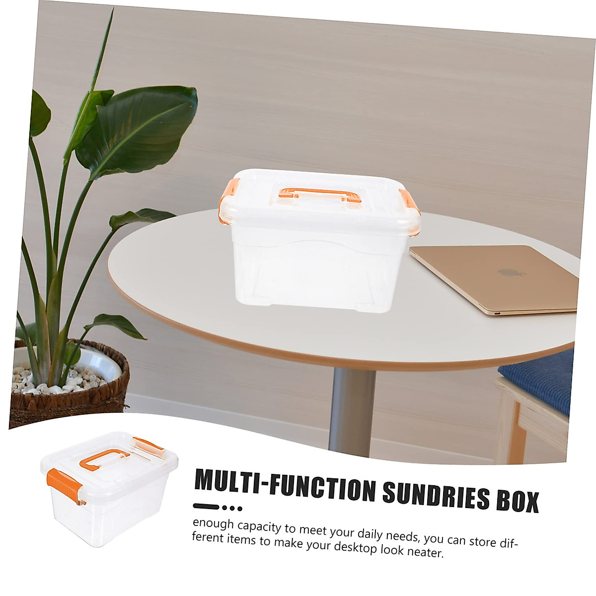 KOMBIUDA 4pcs Box Portable Storage Box Clear Stand Clear Handbags Small Plastic Bins 16 Quart Storage Containers with Lids Toy Containers with Lids Storage Containers for Organizing Make up