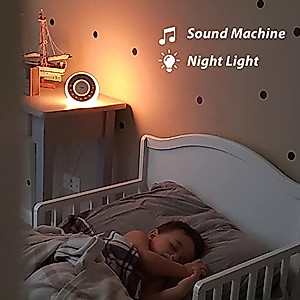 REACHER R2 White Noise Machine and Night Light with 31 Soothing Sounds, 0-100 Dimmable Color Changing Light, Sleep Timer for Sleeping, Feeding, for Baby, Kids, Adult,Bedside Table