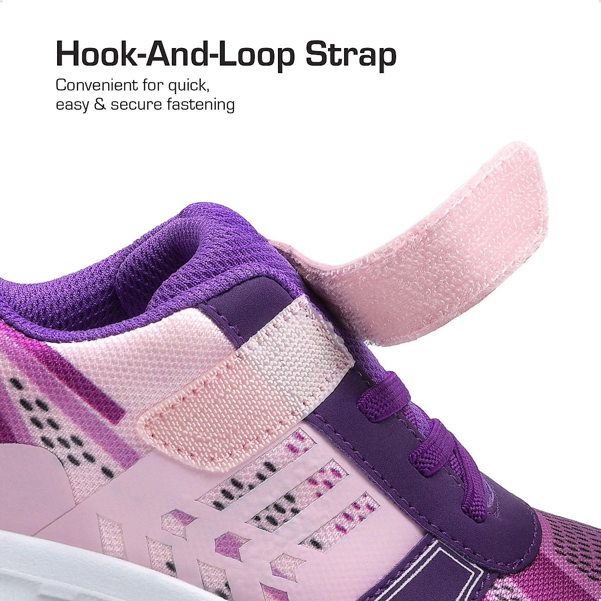 DREAM PAIRS Girls Boys Shoes Kids Tennis EZ-Ons Quicksteps School Sneakers Breathable Running Athletic Shoes,Size 2 Little Kid,Pink/Purple,KD18002K