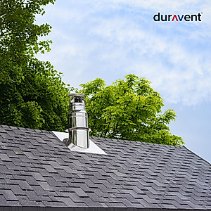 DuraVent DuraPlus 8 Inch Stainless Steel Round Chimney Cap with Triple Wall Design, Spark Arrestor Screen and Removable Screws, Silver