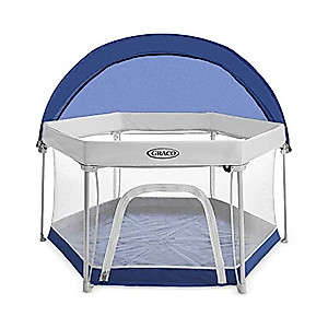 Graco Pack 'n Play LiteTraveler LX Playard Outdoor and Indoor Playspace with Compact Fold UV Canopy, Canyon