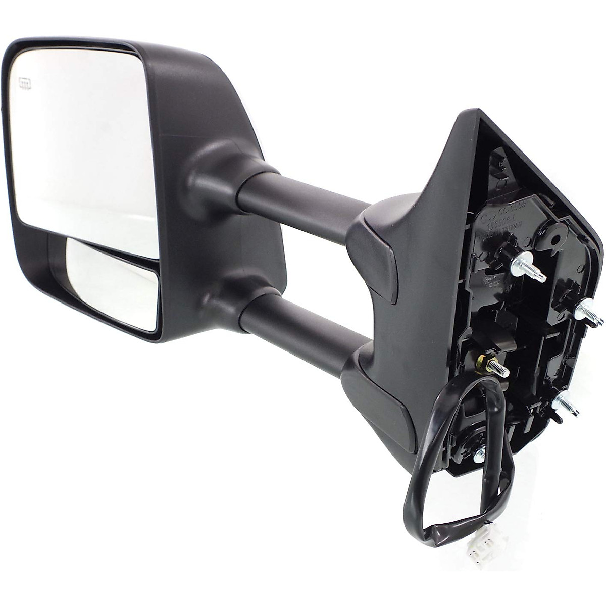 Kool-Vue Driver Side Mirror Compatible with 2004-2015 Nissan Titan Manual Folding, Heated, Chrome, With Blind Spot Glass, Towing, Power Glass, Black base - NI1320202