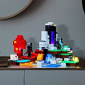 BrickBling Light Kit for Lego Minecraft The Ruined Portal 21172 Building Kit, LED Lighting for Lego Minecraft Set (No Model, Only Lights)