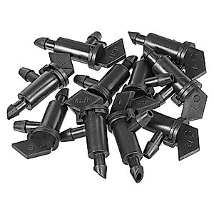 M METERXITY 10 Pack Flag Dripper - Garden Irrigation System, Removable & Flow Control & Drip Emitter, Apply to Lawn Trees (1 Gallon Per Hour, Black)