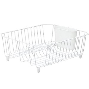Rubbermaid Disinfectant Dish Drainer, Small, White
