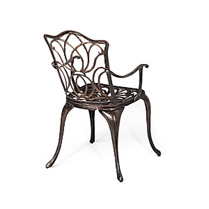 Christopher Knight Home 318132 Tucson Dining Chair, Black Copper