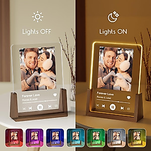 LUCKOR Spotify Decorative Plaque Personalized Gifts, Custom Gifts for Him Her, Customized Picture Frame for Boyfriend Girlfriend Couple Wife Women on Anniversary Birthday